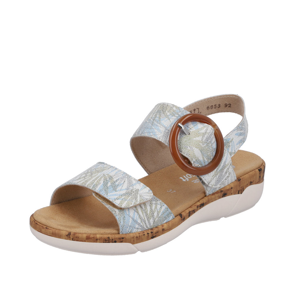 REMONTE R6853 SANDAL - WHITE/BLUE – DAVIDSON SHOES